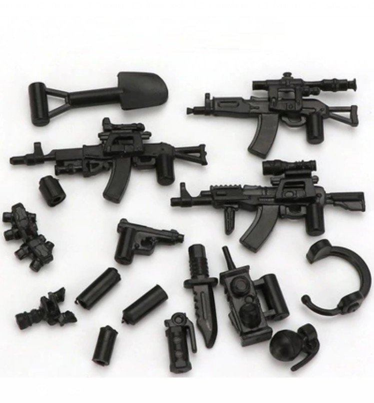 Lego Moc Swat Minifigures Armor And Weapons Guns Lego Accessories V1 Pack