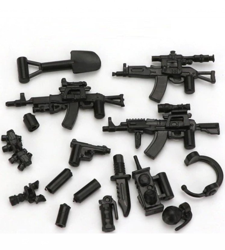 Swat Minifigures Armor And Weapons Guns Accessories V3 Pack