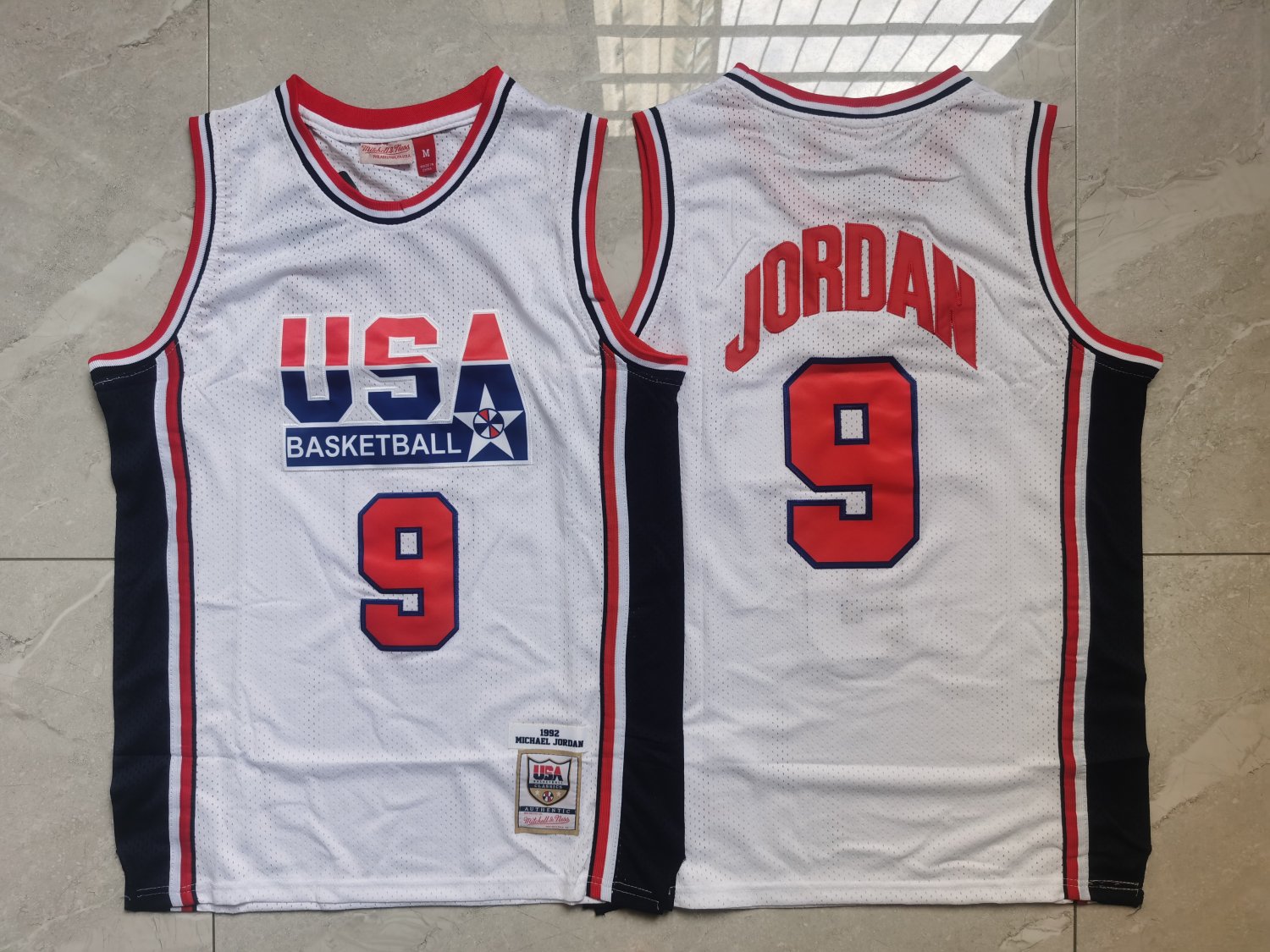 Michael Jordan #9 USA White Basketball Jersey