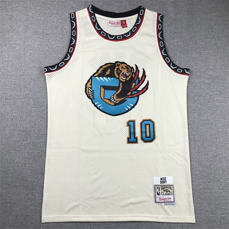 Mike Bibby #10 Vancouver Grizzlies Cream Basketball Jersey