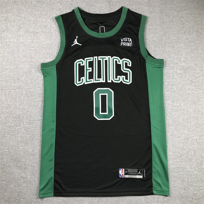 Jayson Tatum #0 Boston Celtics Black Basketball Jersey