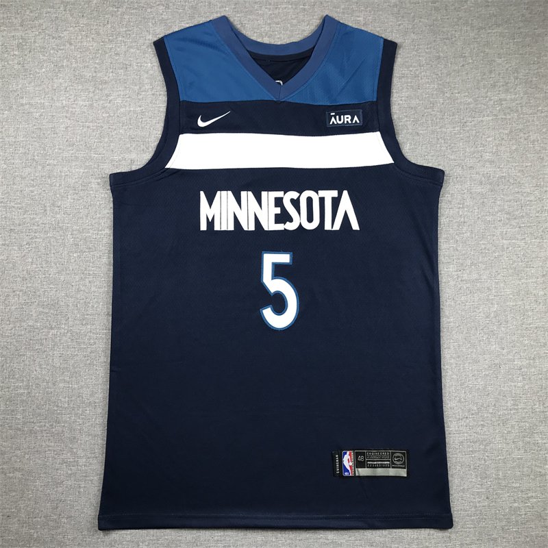 Anthony Edwards #5 Minnesota Timberwolves Navy Basketball Jersey