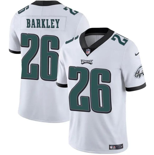 Men's Philadelphia Eagles #26 Saquon Barkley White Untouchable Football ...