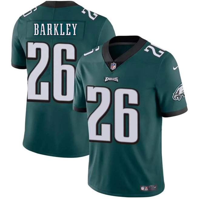 Men's Philadelphia Eagles #26 Saquon Barkley Green Untouchable Football Stitched Jersey