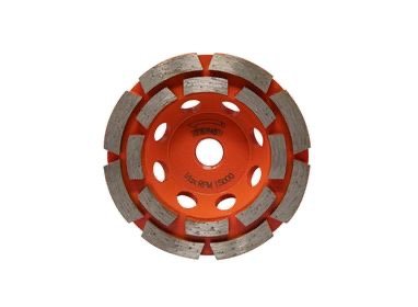 RIDGID 4 in. Double Row Diamond Grinding Wheel for Concrete Cup Wheel