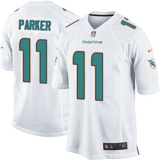 Men's Miami Dolphins #11 DeVante Parker 2019 Game Stitched Jersey White