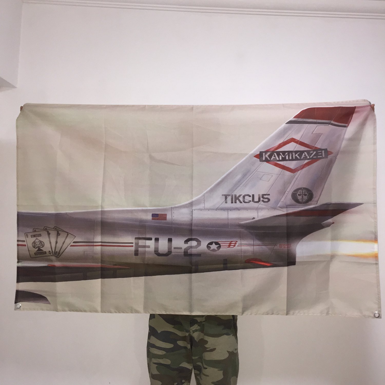 Eminem Banner Kamikaze Flag Album Cover Wall Tapestry Art Fabric Poster ...