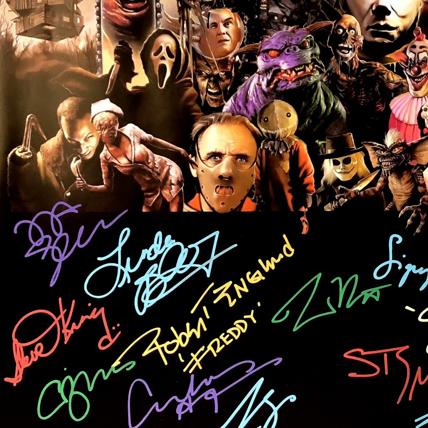 Horror Legends Hand-Signed Poster by 20 Cast Members Including Steven ...