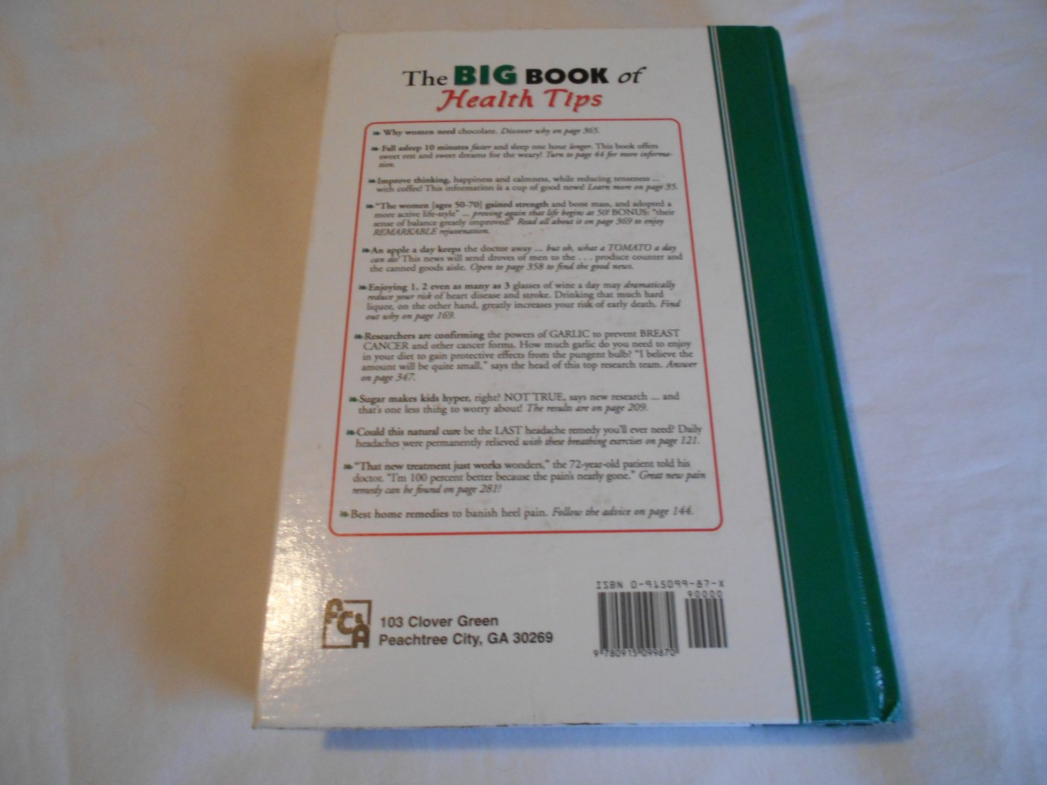 Big Book of Health Tips by Frank Cawood and Associates (1997) (L32b2 ...
