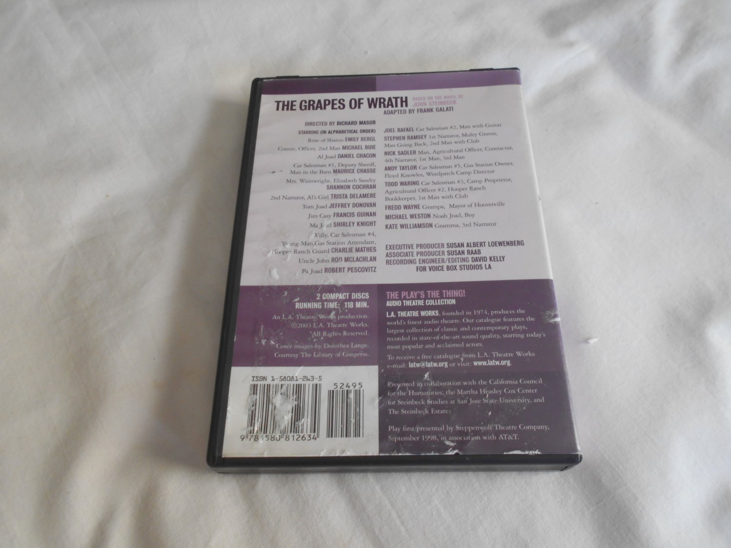 The Grapes of Wrath by John Steinbeck, Frank Galati (2003) 2 CDs, L. A ...