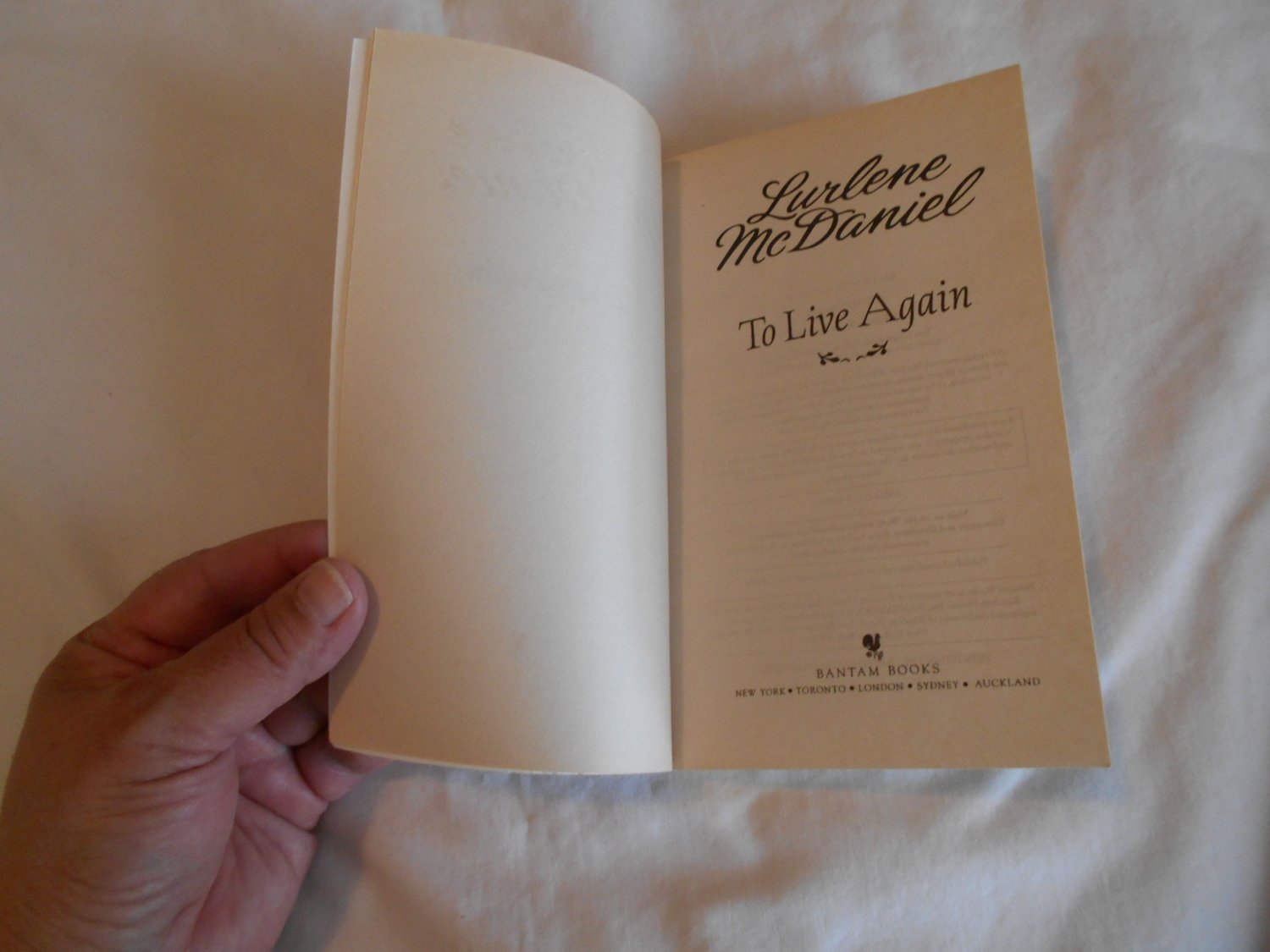 To Live Again by Lurlene McDaniel (2001) (R2) Dawn Rochelle #5, Bantam ...