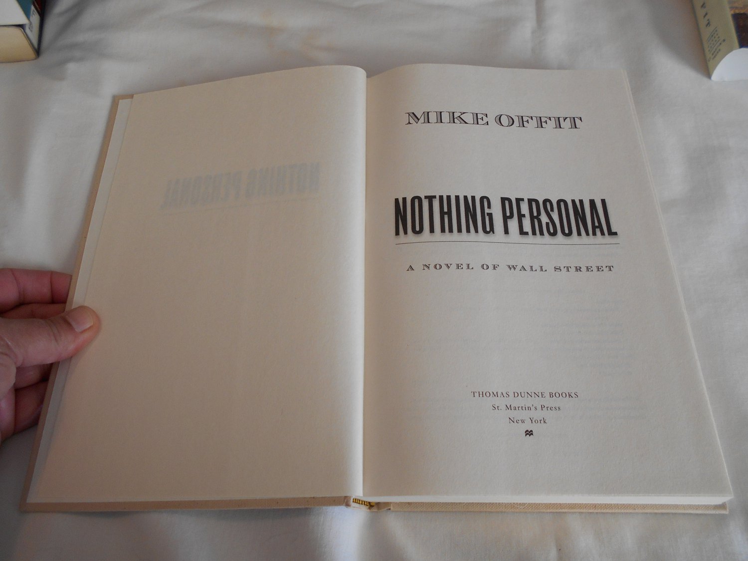Nothing Personal: A Novel of Wall Street by Mike Offit (2014) (R71a6 ...