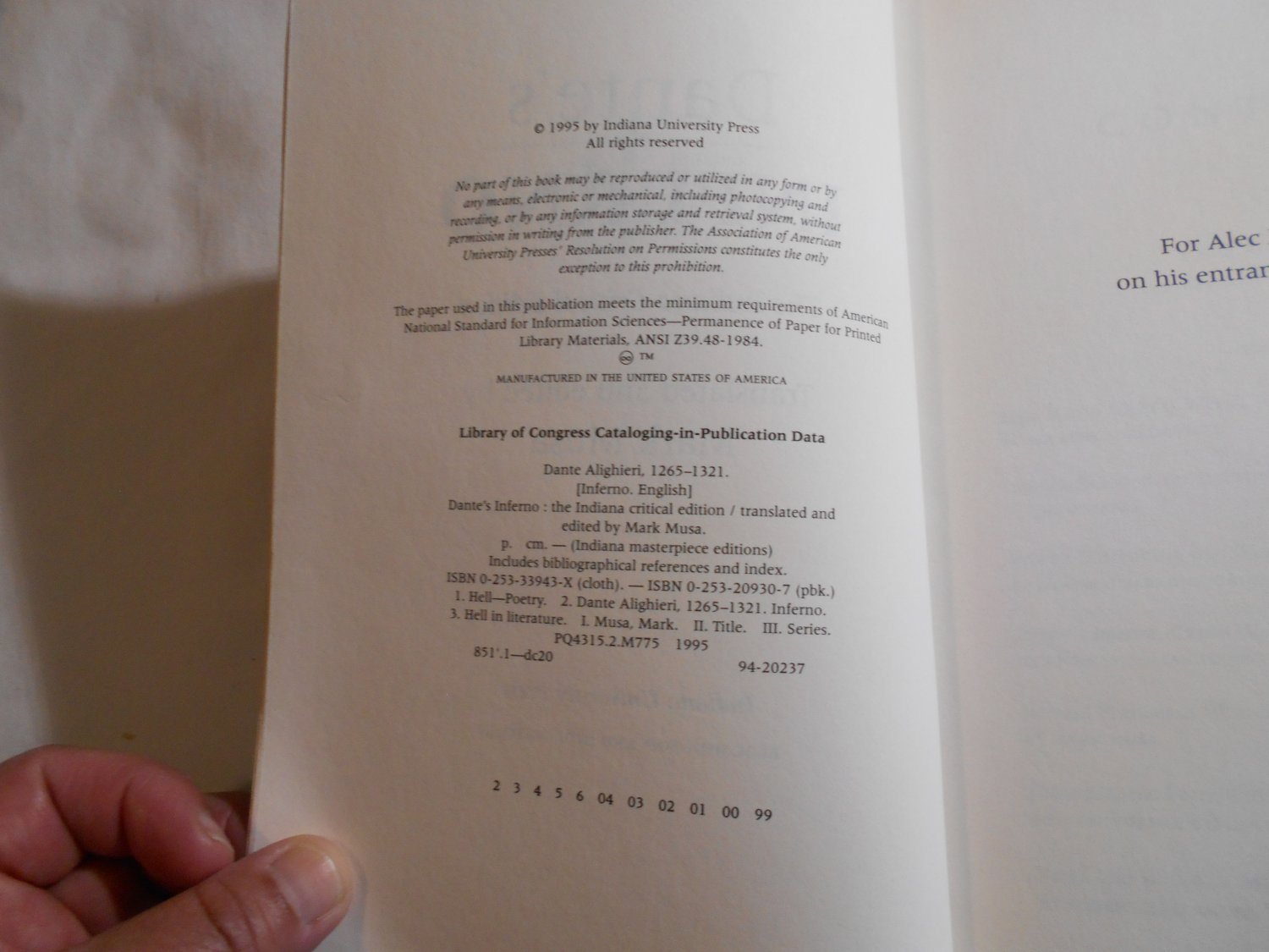 Dante's Inferno by Dante Alighieri, Mark Musa (1995) (L6) La Divina ...