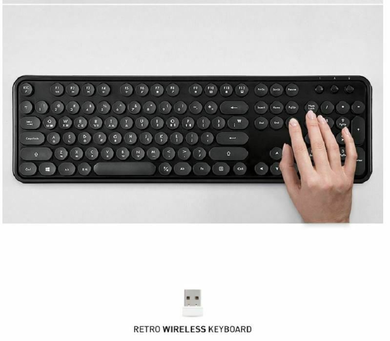 Actto Retro Mini Wireless Keyboard KBD-48 Pink Black White Mint 4 Color