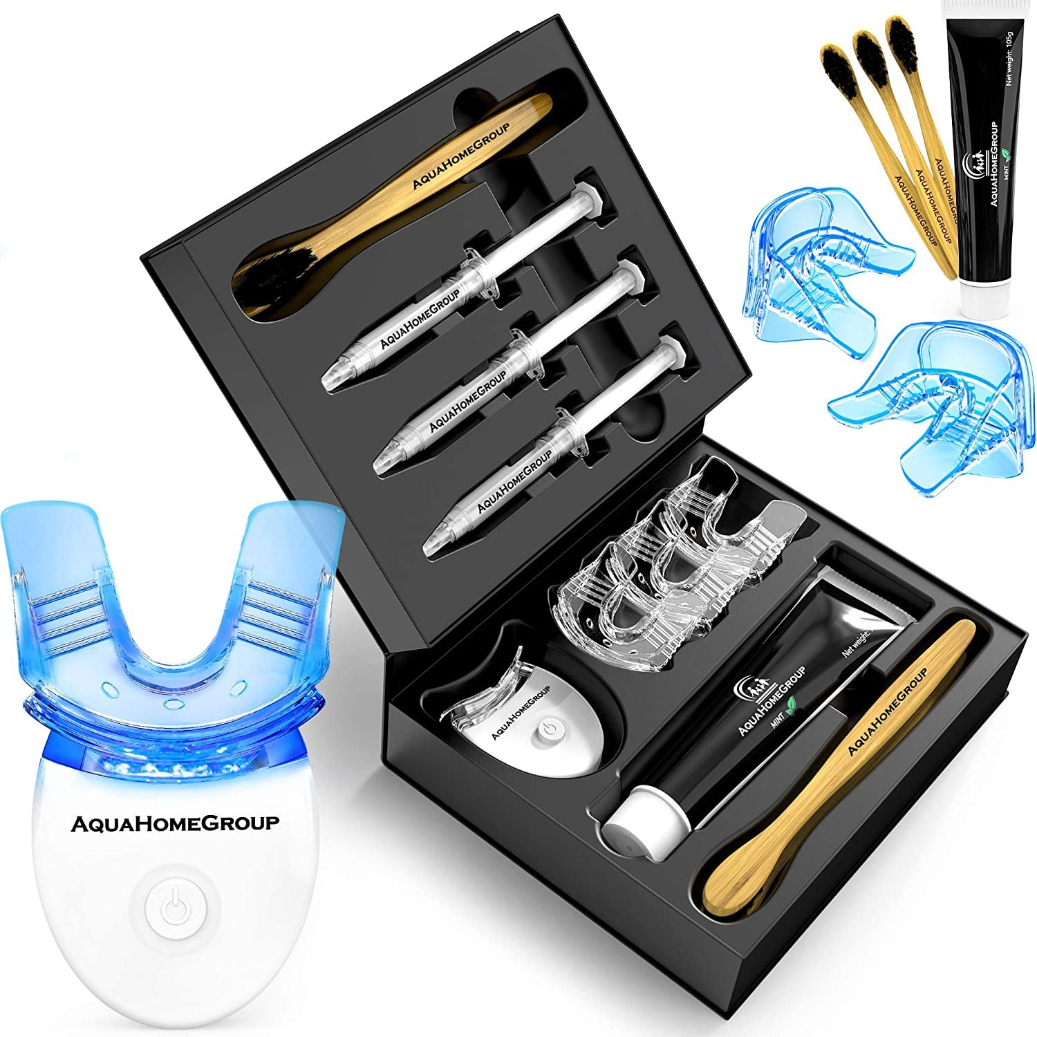 Teeth Whitening Kit with LED Light - Snow Teeth Whitener Set with ...