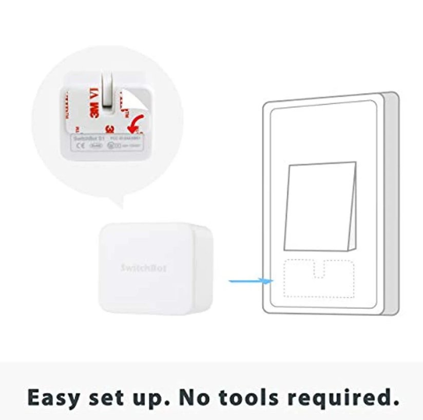 SwitchBot Smart Switch Button Pusher - No Wiring, Wireless App or Timer Control,