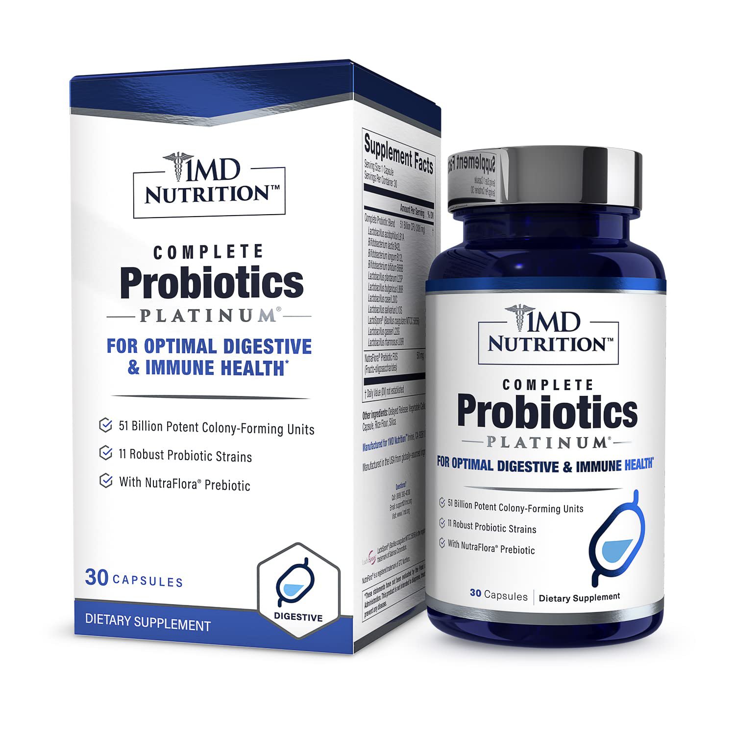 1MD Nutrition Complete Probiotics Platinum | Supports Digestive Health ...