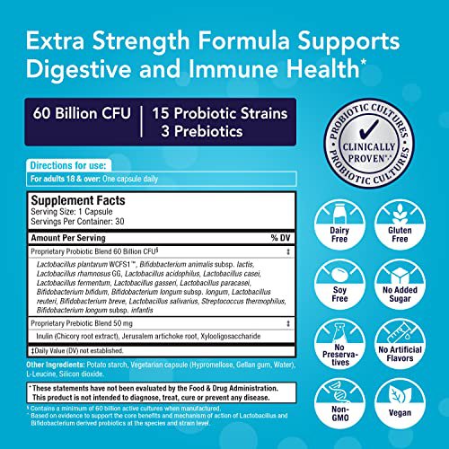 Bio360 Probiotic Daily Extra Formula | Vegan Prebiotics and Probiotics ...