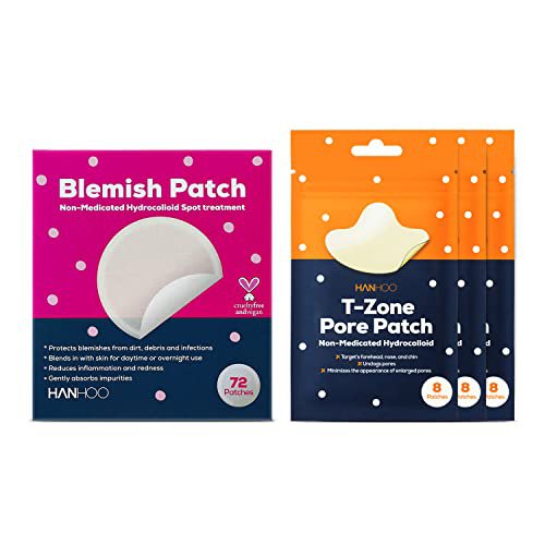 .Hanhoo T-Zone Pore Patch and Blemish Patch | Hydrocolloid Nose Strips | Hydrocolloid Pimple Patches