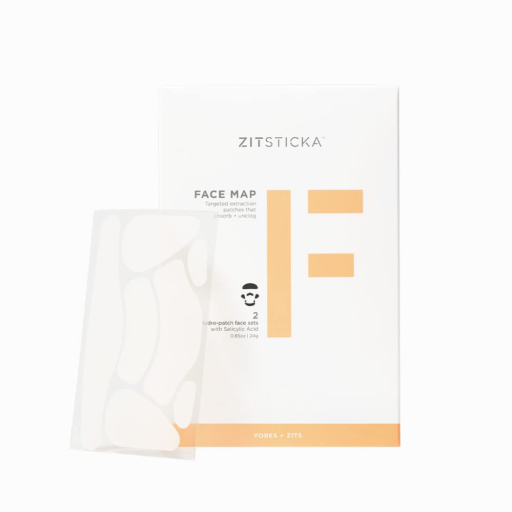 FACE MAP by ZitSticka, Hydrocolloid Surface Area Patches For Large Zit ...