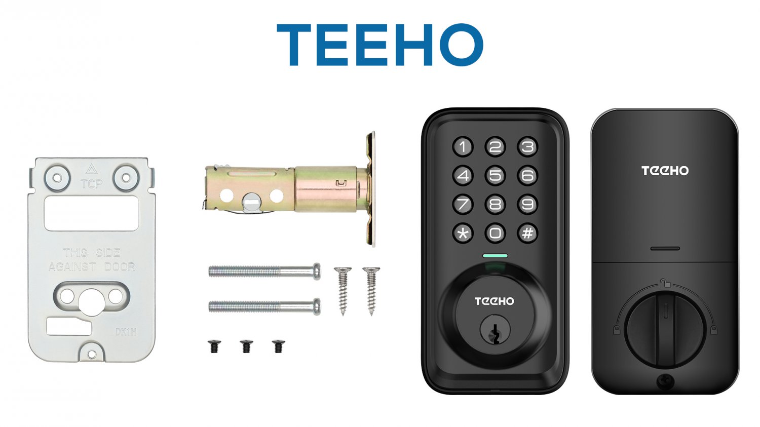 TEEHO Keypad Door Lock - Keyless Entry Door Lock - Smart Door Lock with ...
