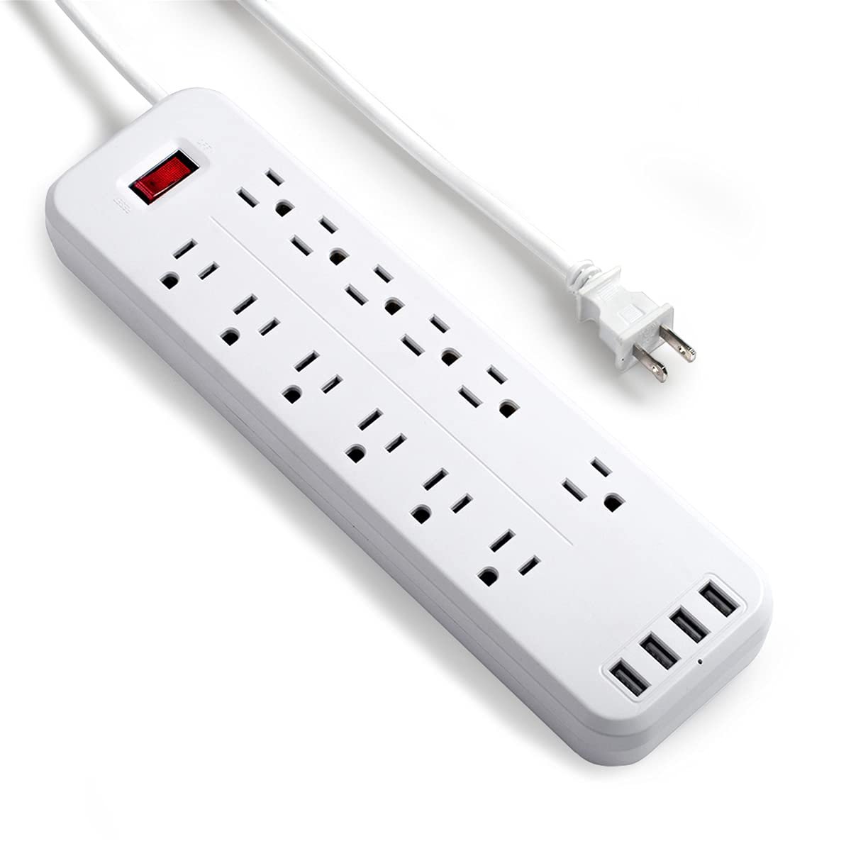 2 Prong Power Strip 3 Prong to 2 Prong Outlet Adapter with Polarized ...