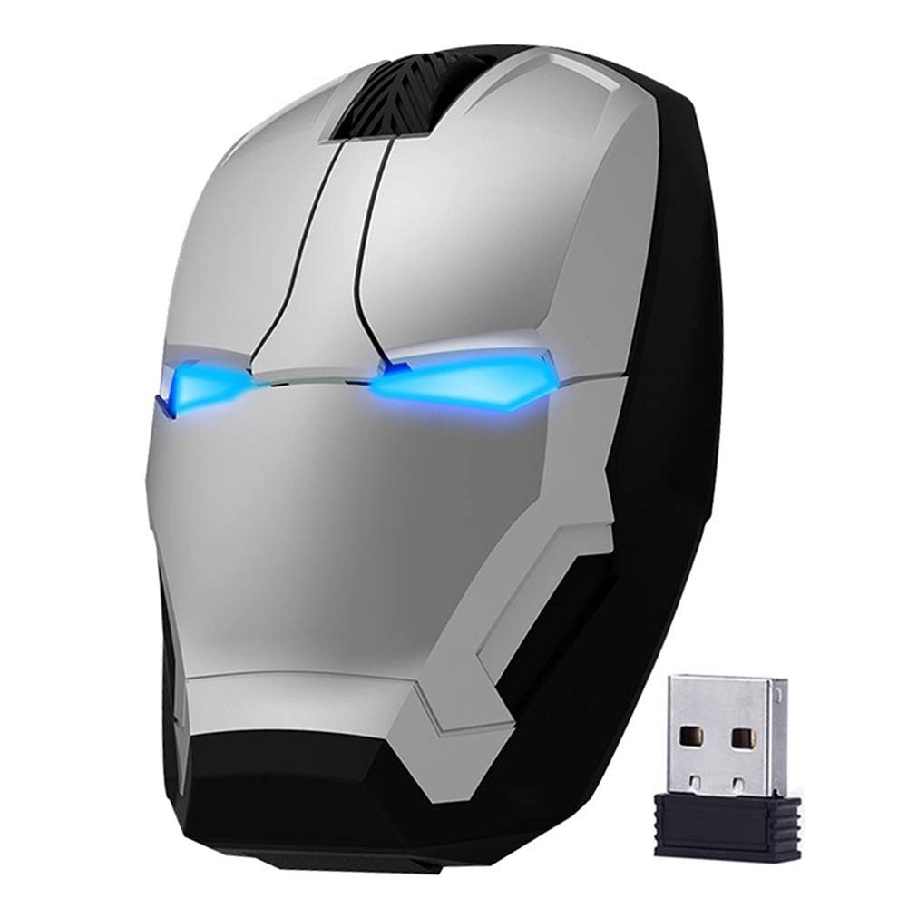 ECOiNVA Wireless Iron Man Mouse 2.4G Optical Computer Mouse for Desktop ...