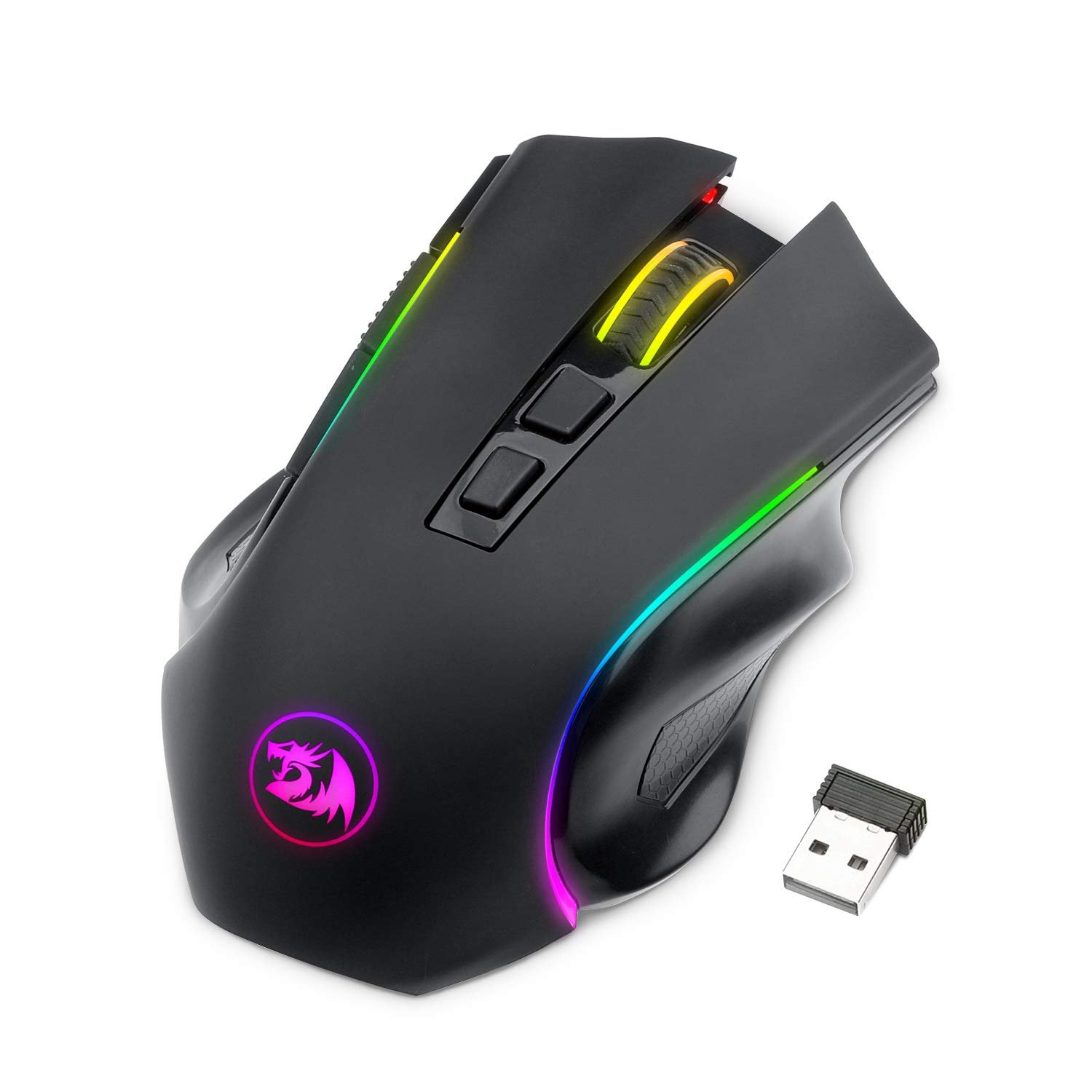 Redragon M602 Griffin RGB Gaming Mouse, RGB Spectrum Backlit Ergonomic ...