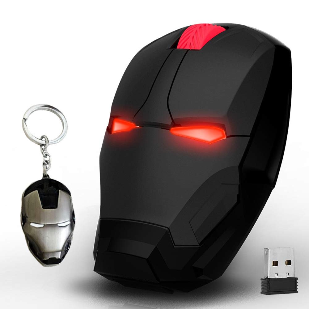 Ergonomic Wireless Mouse Cool Iron Man Mouse 2.4G Portable Mobile ...