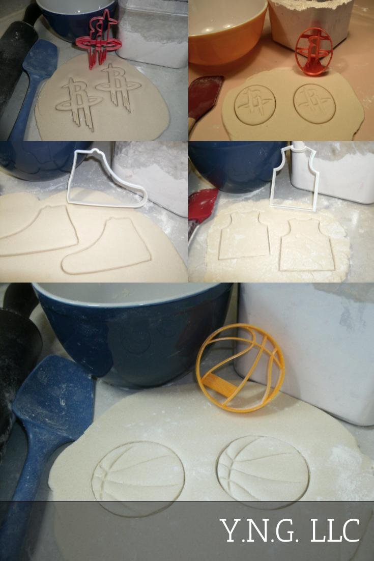 Houston Rockets Basketball Team Athletics Set Of 5 Cookie Cutters USA ...