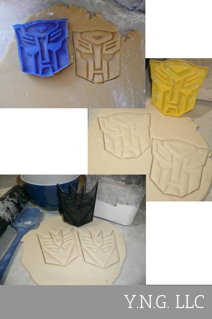 Transformers Autobot Decepticon Bumblebee Set Of 3 Cookie Cutters USA ...