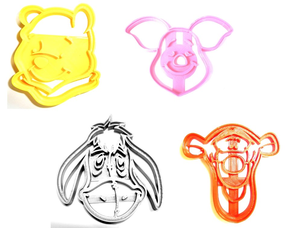 WINNIE THE POOH TIGGER EEYORE PIGLET CHARACTER FONDANT COOKIE CUTTER ...