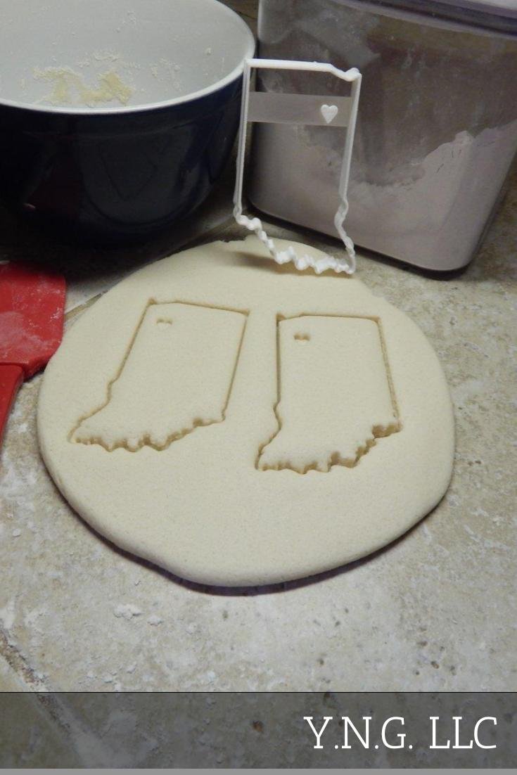 RENSSELAER INDIANA STATE OUTLINE SHAPE MAP MIDWEST COOKIE CUTTER USA PR2315