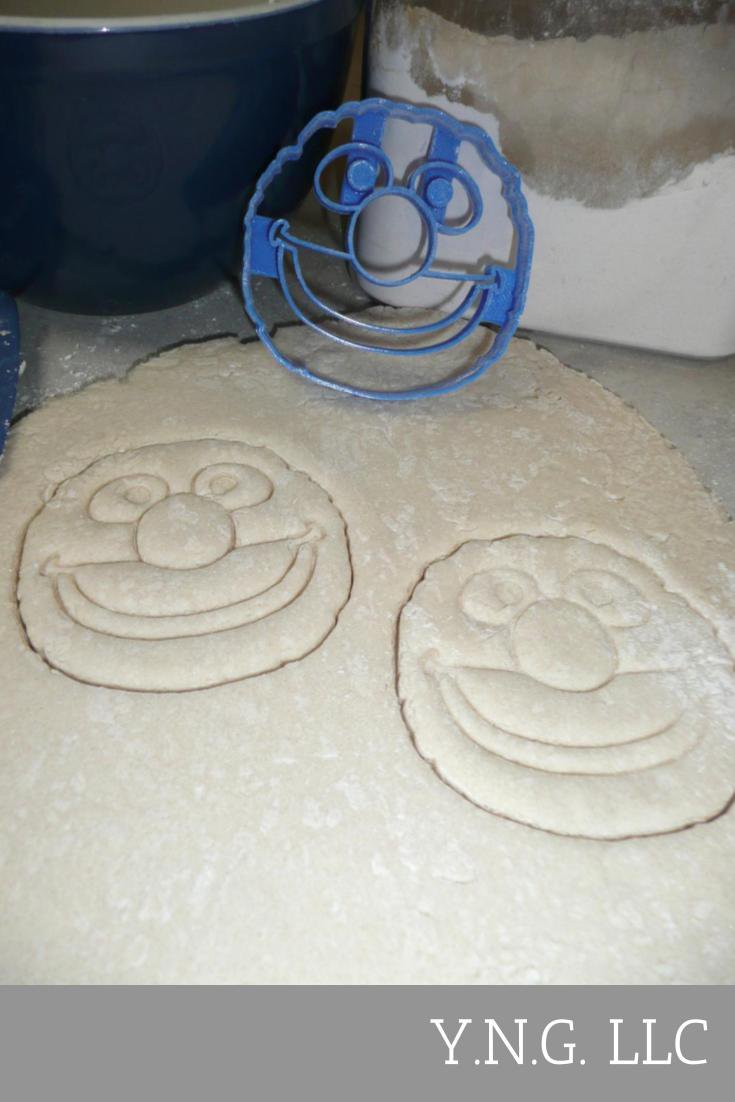 GROVER FACE SESAME STREET MUPPET CUTE FURRY BLUE MONSTER COOKIE CUTTER ...