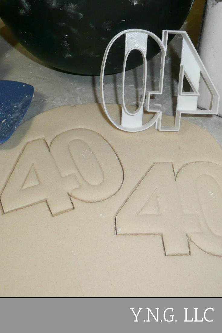 NUMBER 40 FORTY ANNIVERSARY BIRTHDAY SPORTS PARTY COOKIE CUTTER USA ...