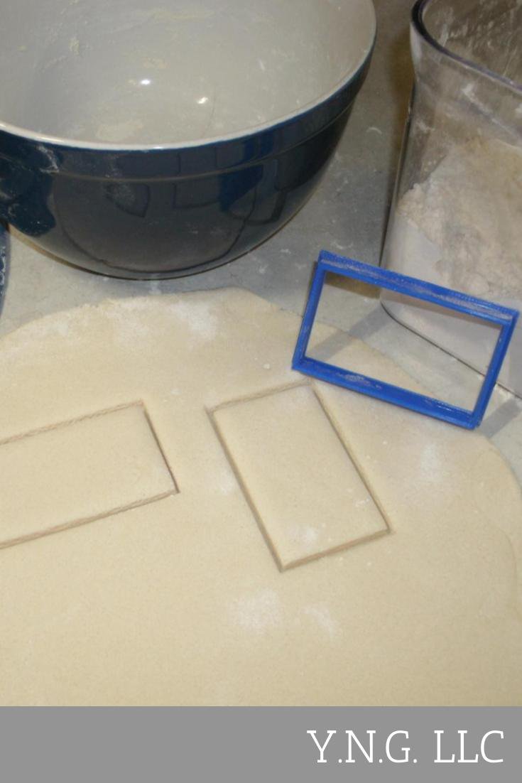 RECTANGLE BOX FRAME SHAPE COOKIE CUTTER FONDANT BAKING TOOL USA PR696
