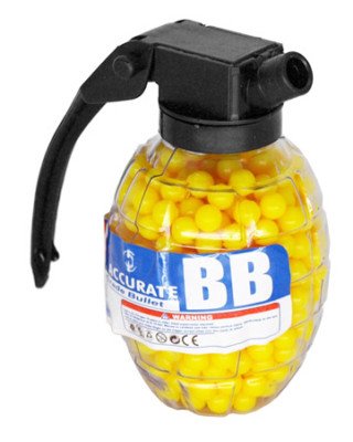 Grenade 500 Airsoft Plastic BB's 6MM 0.12G Yellow Speed Loader Bottle