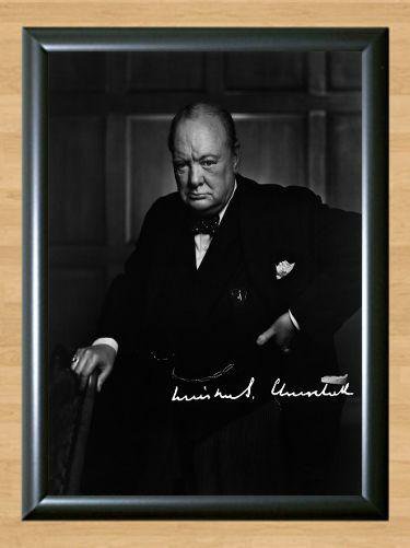 Winston Churchill Signed Autographed Photo Poster Print Memorabilia A3