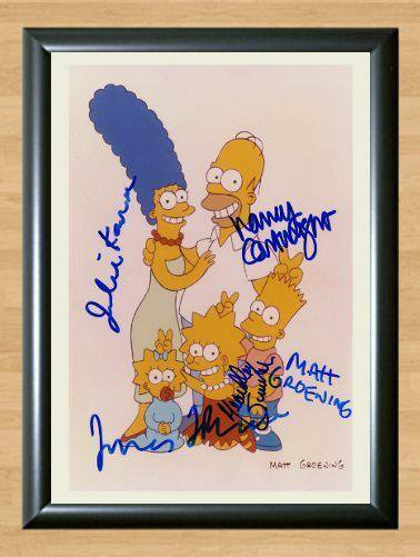 The Simpsons Cast Matt Groening Homer Signed Autographed Photo Poster ...