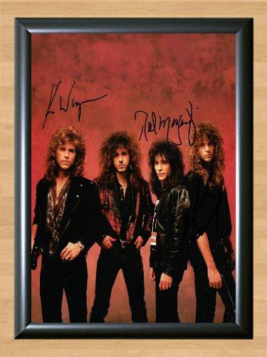 Winger Band Signed Autographed Photo Poster Print Memorabilia A3