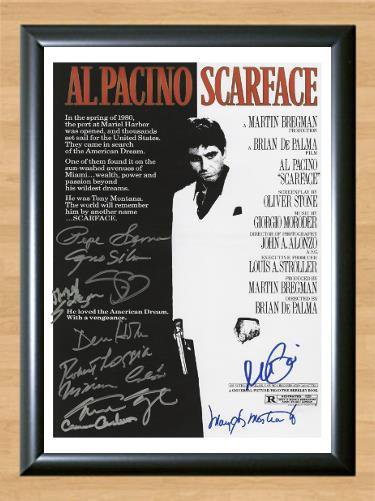Al Pacino Scarface Cast Signed Autographed Photo Poster Print ...