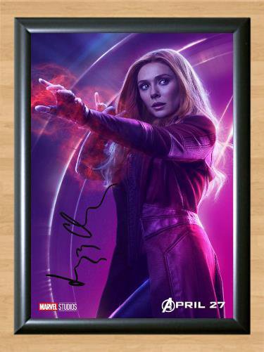 Scarlet Witch Elizabeth Olsen Avengers Infinity War Signed Autographed ...