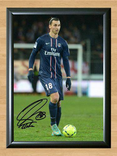 Zlatan Ibrahimovic PSG Paris Saint Signed Autographed Photo Poster ...