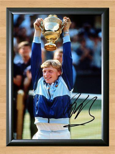Boris Becker Wimbledon Signed Autographed Photo Poster Print Memorabilia A4