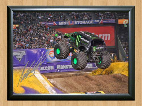 Monster Energy Damon Bradshaw Jam Truck Signed Autographed Photo Poster ...