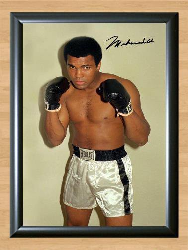 Muhammad Ali Pose Signed Autographed Photo Poster Print Memorabilia A4