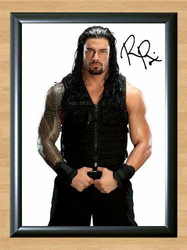Roman Reigns Signed Autographed Photo Poster Print Memorabilia A4
