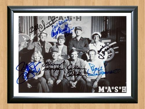 Mash Cast Signed Autographed Photo Poster Print Memorabilia A2 16.5x23.4""