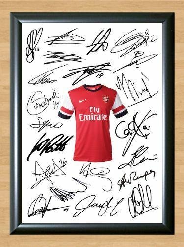 Arsenal Signed Autographed Photo Poster Print Memorabilia A2 16.5x23.4""