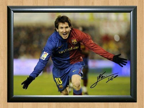 Lionel Messi Barcelona FC Signed Autographed Photo Poster Print ...